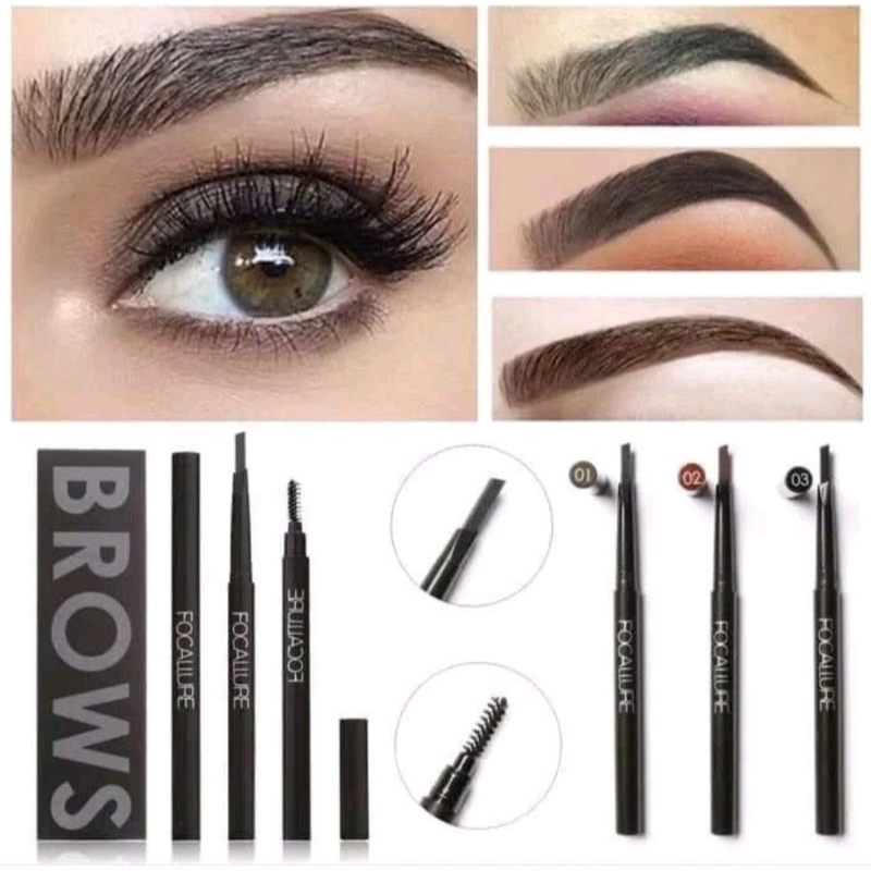 Jual FOCALLURE Waterproof Long-Lasting Eyebrow Pencil 3 Warna FA18 ...