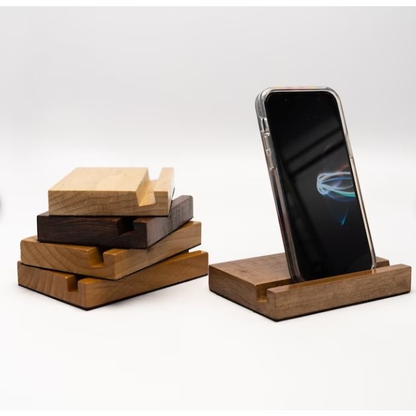Jual Stand HP kayu / Wood phone stand / Phone holder vertical ...