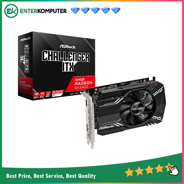 Jual ASRock Radeon RX 6400 4GB DDR6 - Challenger ITX 4G | Shopee Indonesia