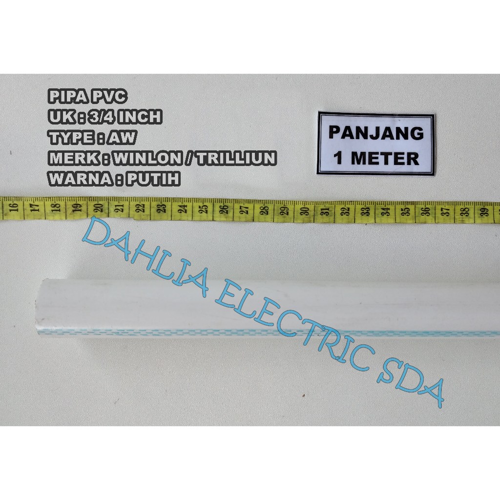 Jual PIPA PVC AW 3/4 INCH PANJANG 1 METER | Shopee Indonesia