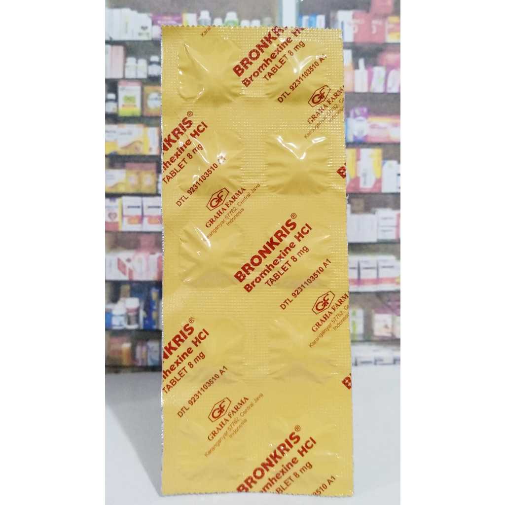 Jual Bronkris 1 Strip Isi 10 Tablet - Obat Batuk Berdahak Pengencer ...