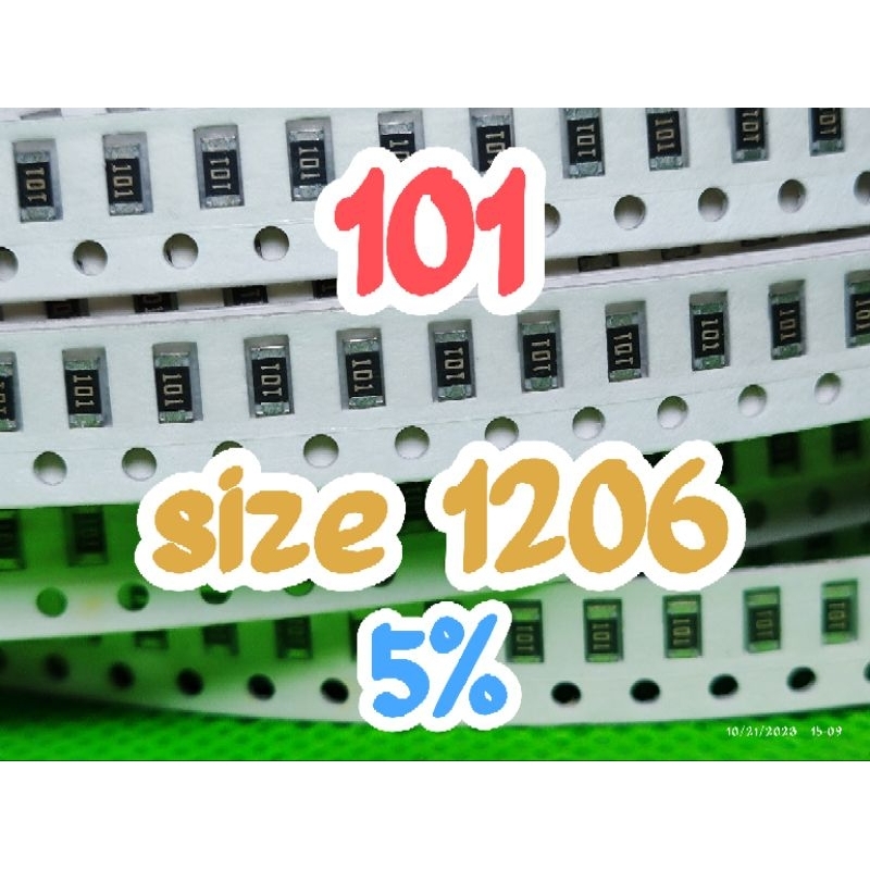 Jual 10pcs Chip resistor smd 101 size 1206 100ohm 100 ohm ...