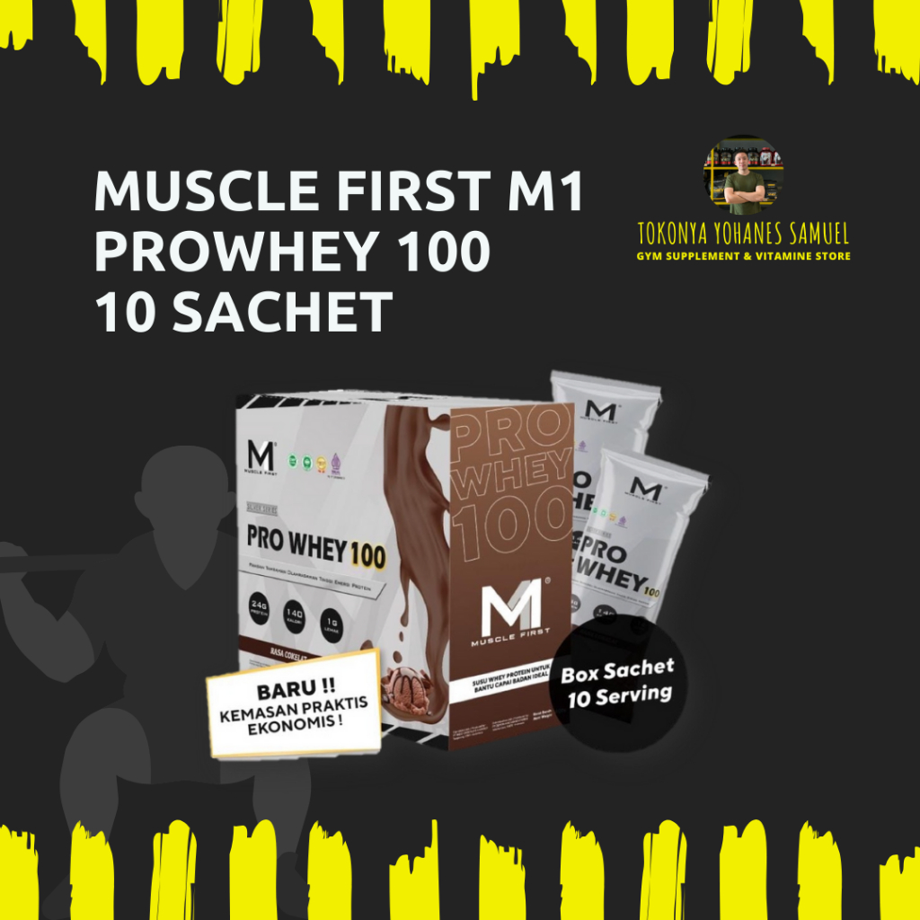Jual M1 MUSCLE FIRST Pro Whey 100 Box (10 sachet) - Whey Protein ...