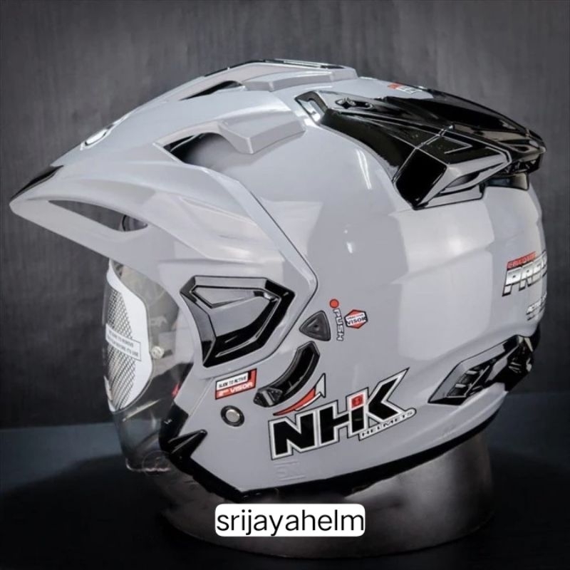 Jual HELM NHK PREDATOR CRYPTON DOUBLE VISOR SOLID FULL WARNA | Shopee ...