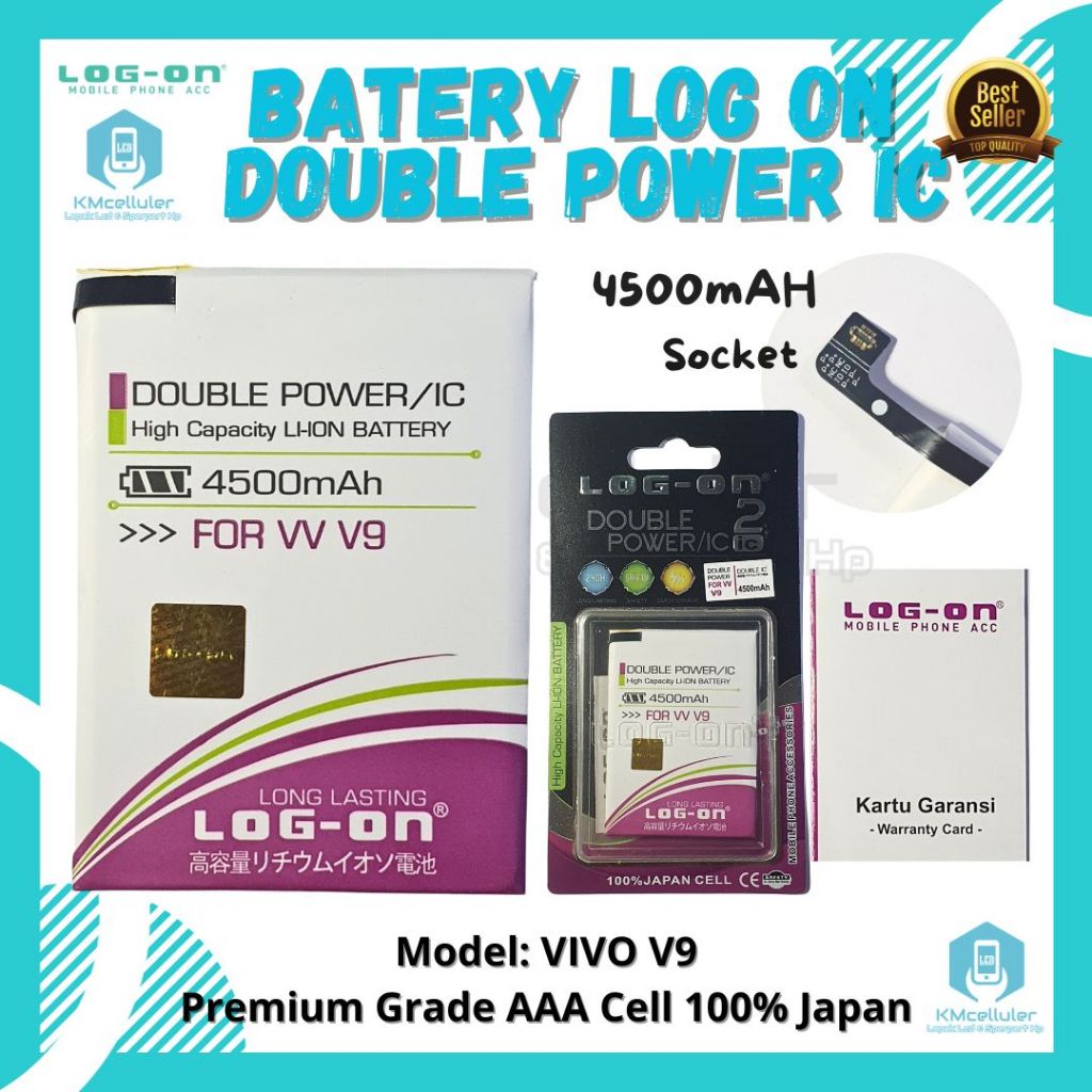 Jual BATTERY LOG ON VIVO V9 DOUBLE POWER IC PREMIUM GRADE AAA CELL 100% JAPAN CELL | Shopee ...