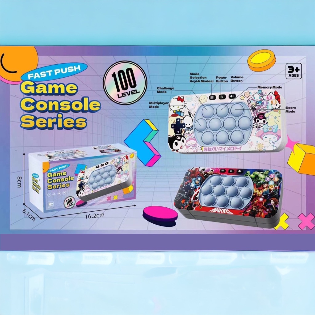 Jual NEW POP IT 100 LEVEL FAST PUSH BUBBLE GAME CONSOLE FIDGET TOYS ...
