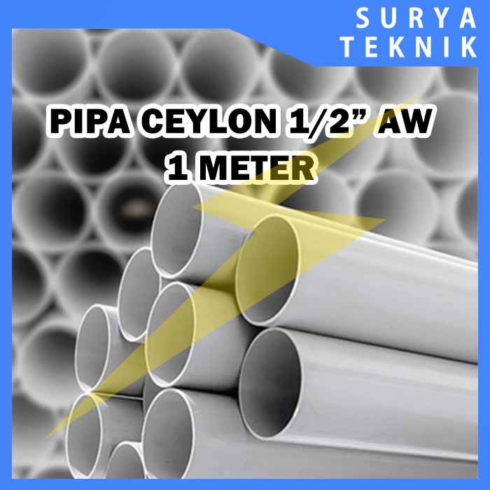 Jual Pipa Biasa Merek Ceylon 1/2" AW 1 Meter | Shopee Indonesia