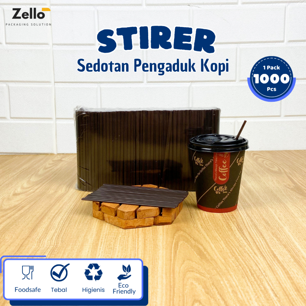 Jual [1000 PCS] Stirer Sedotan Kopi Teh Minuman Panas 12cm | Shopee ...