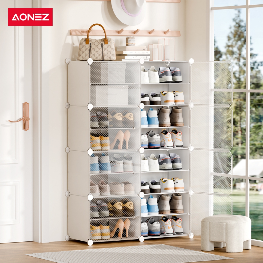 Jual AONEZ Outlets Rak Sepatu 2 row 8 layer Susun/Lemari Sepatu ...