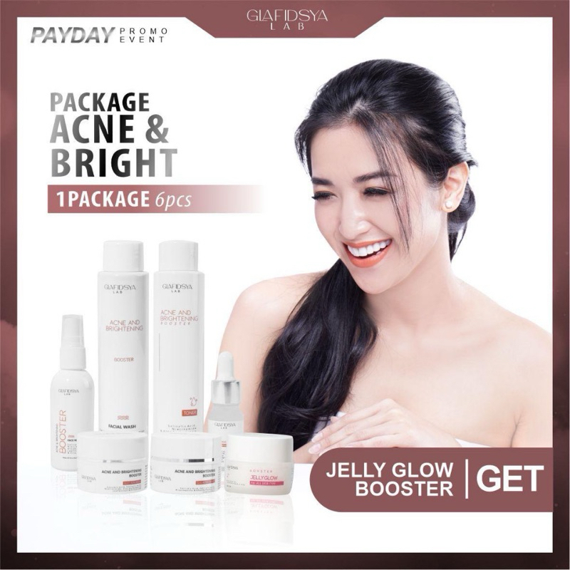 Jual PAKET BOOSTER ACNE & BRIGHTENING SET FREE GLOW JELLY BOOSTER ...