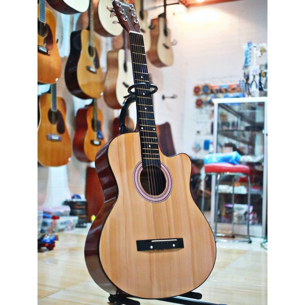 Jual Gitar Akustik Yamaha Seri 7 (Gratis Peking kayu) | Shopee Indonesia