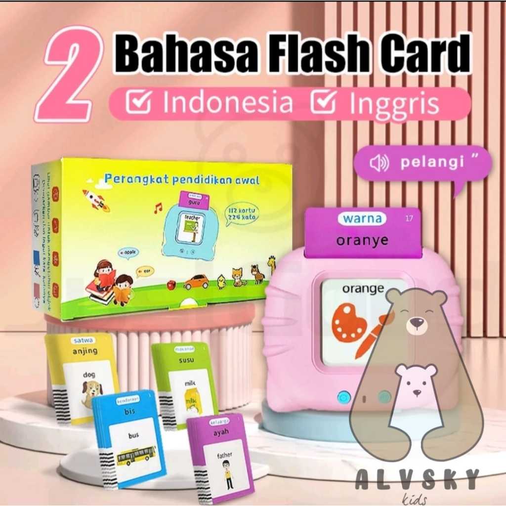 Jual FLASHCARD BAHASA INDONESIA INGGRIS LEARNING / KARTU BELAJAR / 2 ...