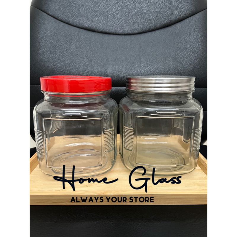 Jual TOPLES GELAS KACA KOTAK BESAR 1 LITER Tempat Penyimpanan Makanan ...