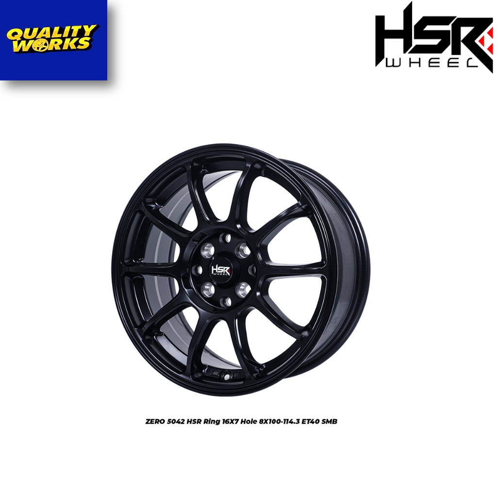 Jual Velg yaris ring 16 warna hitam HSR ZERO R16 lebar 7 offset 40 ...