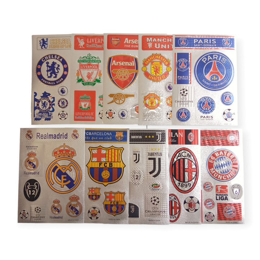 Jual Stiker Set Klub Sepak Bola Cutting stiker Barca, Madrid, Juve, AC ...