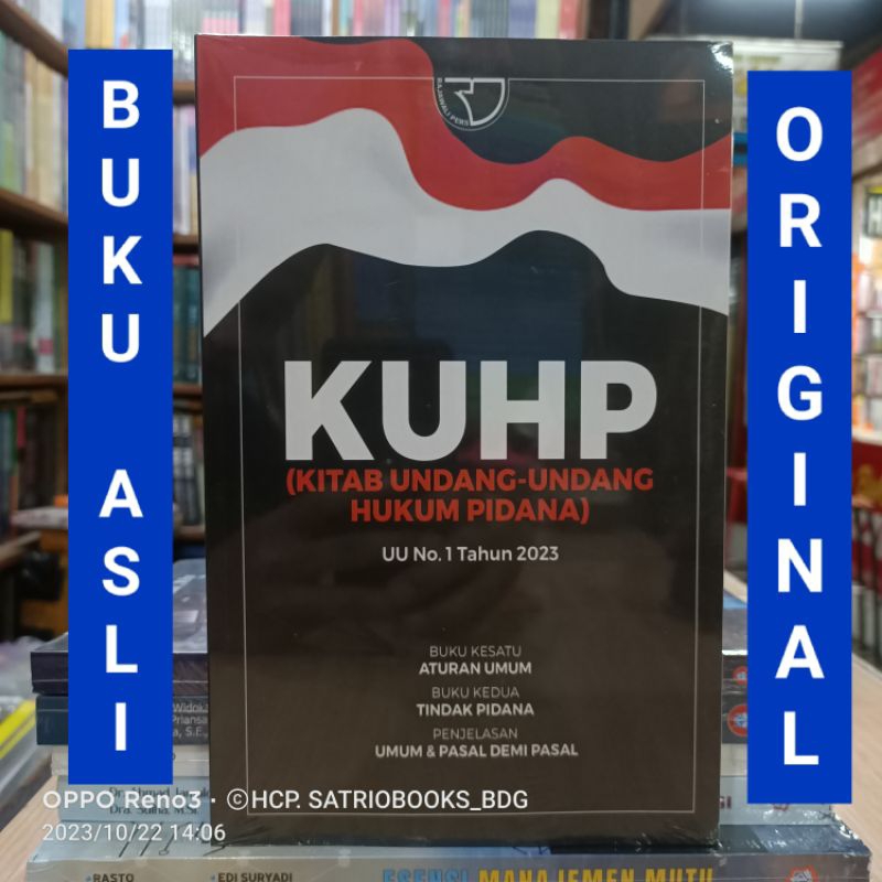 Jual BUKU KUHP 2023. KUHP. KITAB UNDANG UNDANG HUKUM PIDANA. UU NO 1 TAHUN 2023. ORIGINAL ...