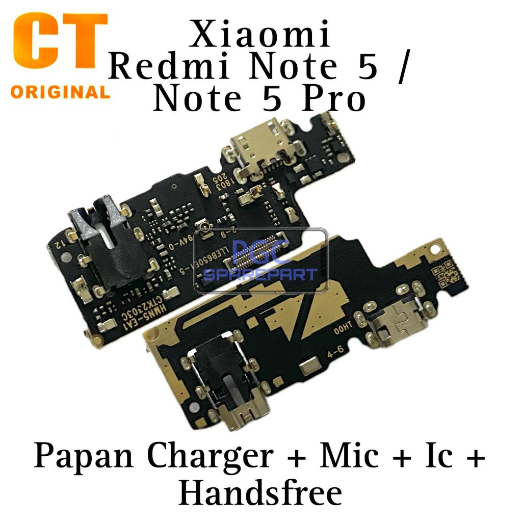 Jual Original CT Ada IC - Papan PCB Konektor Charger + MIC Handsfee Xiaomi Redmi Note 5 / Note 5 ...