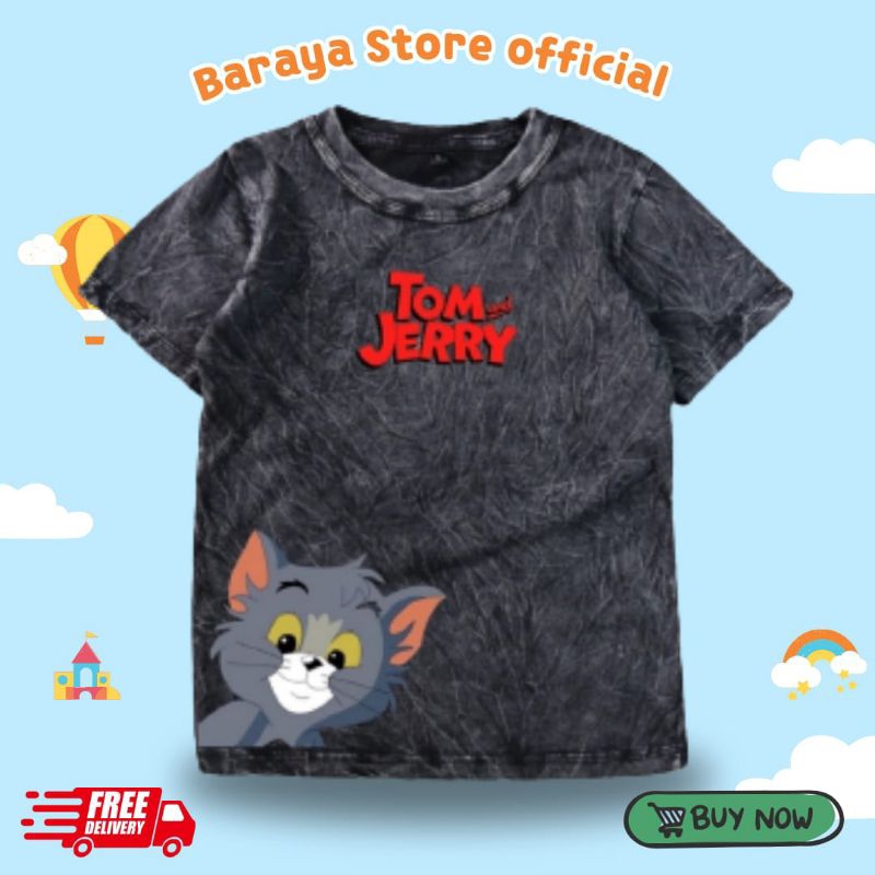 Jual Kaos Anak Laki Laki 1Tahun-12Tahun Motif Kartun Tom Jerry Bahan ...