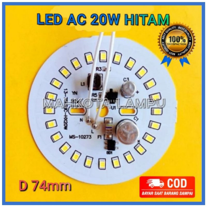 Jual PCB LAMPU LED AC 20W BM HITAM 220V | Shopee Indonesia