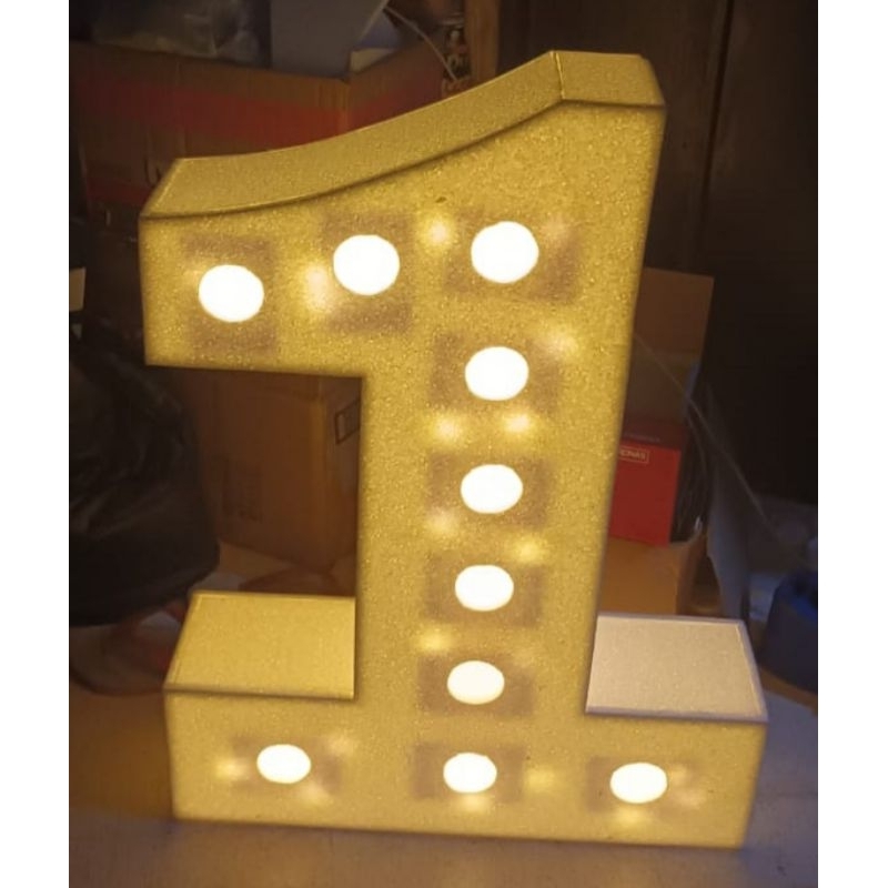 Jual Angka Sterofoam 70cm / Angka LED Angka Styrofoam lampu Balok ...