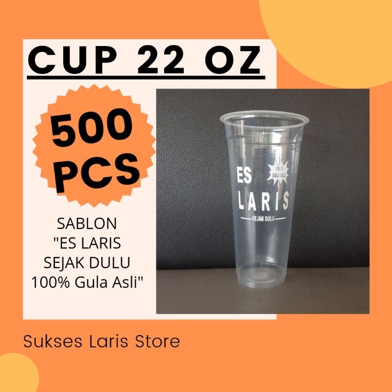 Jual CUP JUMBO 22 OZ SABLON ES LARIS | CUP ES TEH JUMBO | Shopee Indonesia