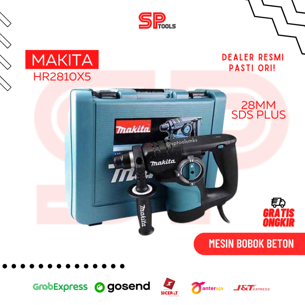 Jual MESIN BOR SDS PLUS 3 FUNGSI ROTARY HAMMER BOBOK BETON TEMBOK 28MM ...