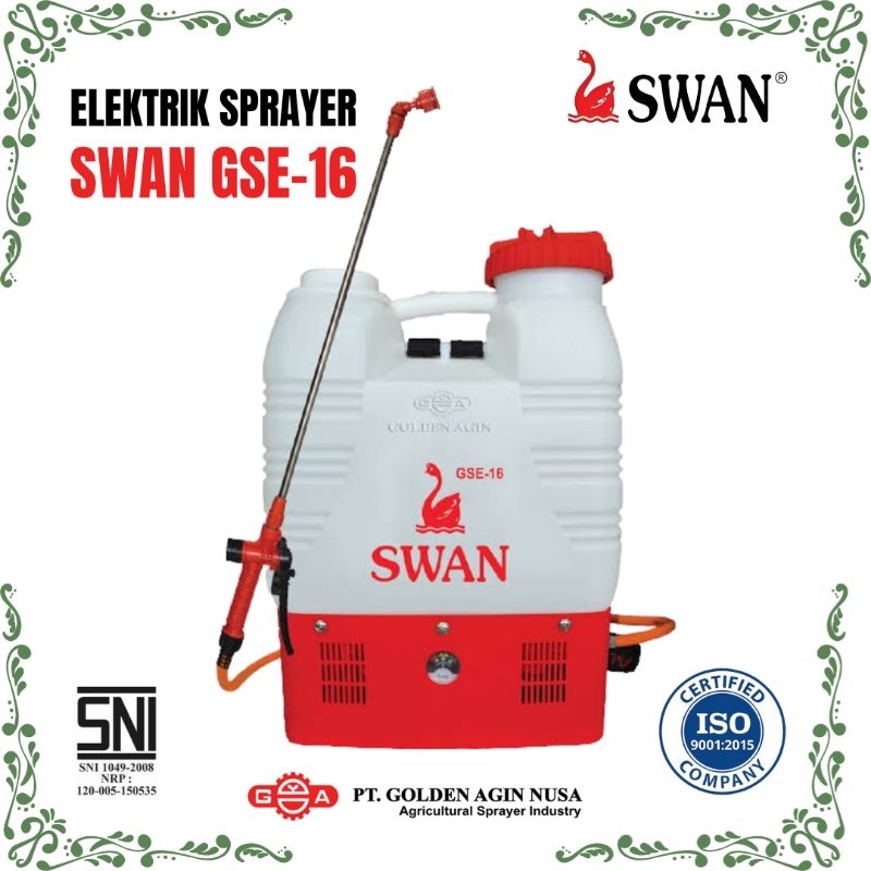 Jual SPRAYER ELEKTRIK SWAN GSE-16 ORIGINAL GARANSI 100% / TENGKI SWAN CES 16 LITER | Shopee ...