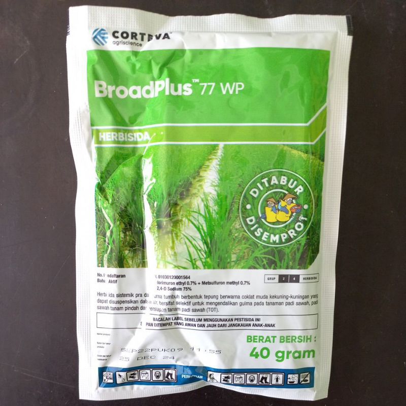 Jual Herbisida selektif Broadplus 77 WP 40gr obat basmi rumput padi ...