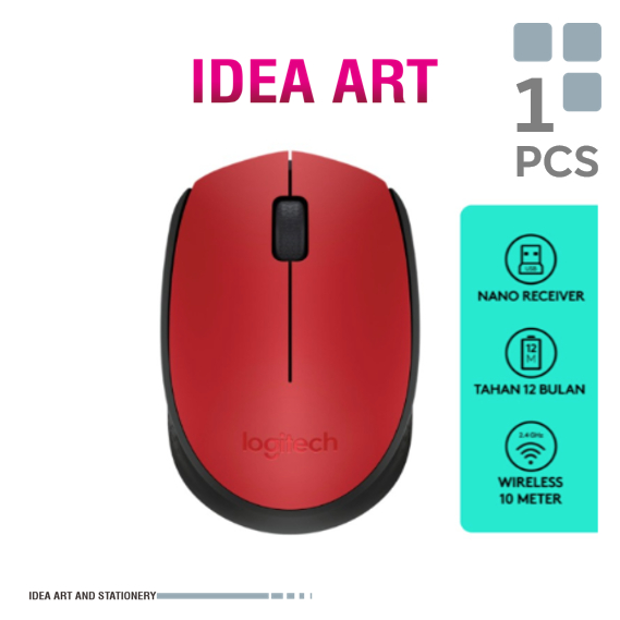 Jual Logitech M171 Mouse Wireless untuk Windows, Mac, ChromeOS - Red ...