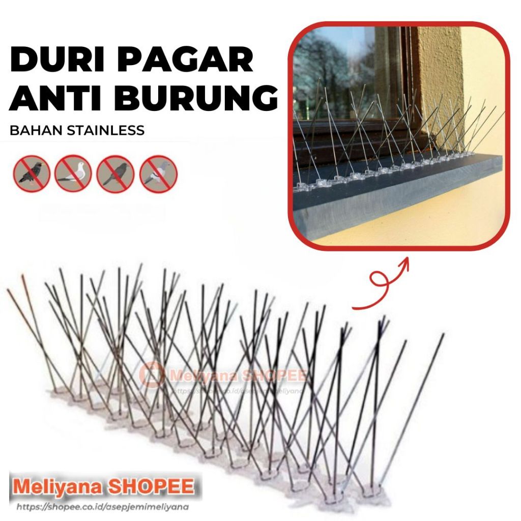 Jual Pengusir Anti Burung Kucing Anjing Duri Paku Besi Pagar | Shopee ...