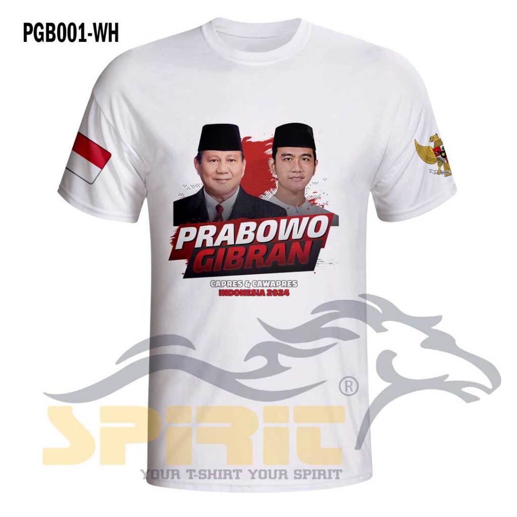 Jual Baju Prabowo Gibran Kaos Prabowo Gibran Capres Cawapres 2024 Lengan Pendek Katun Combed 24s ...
