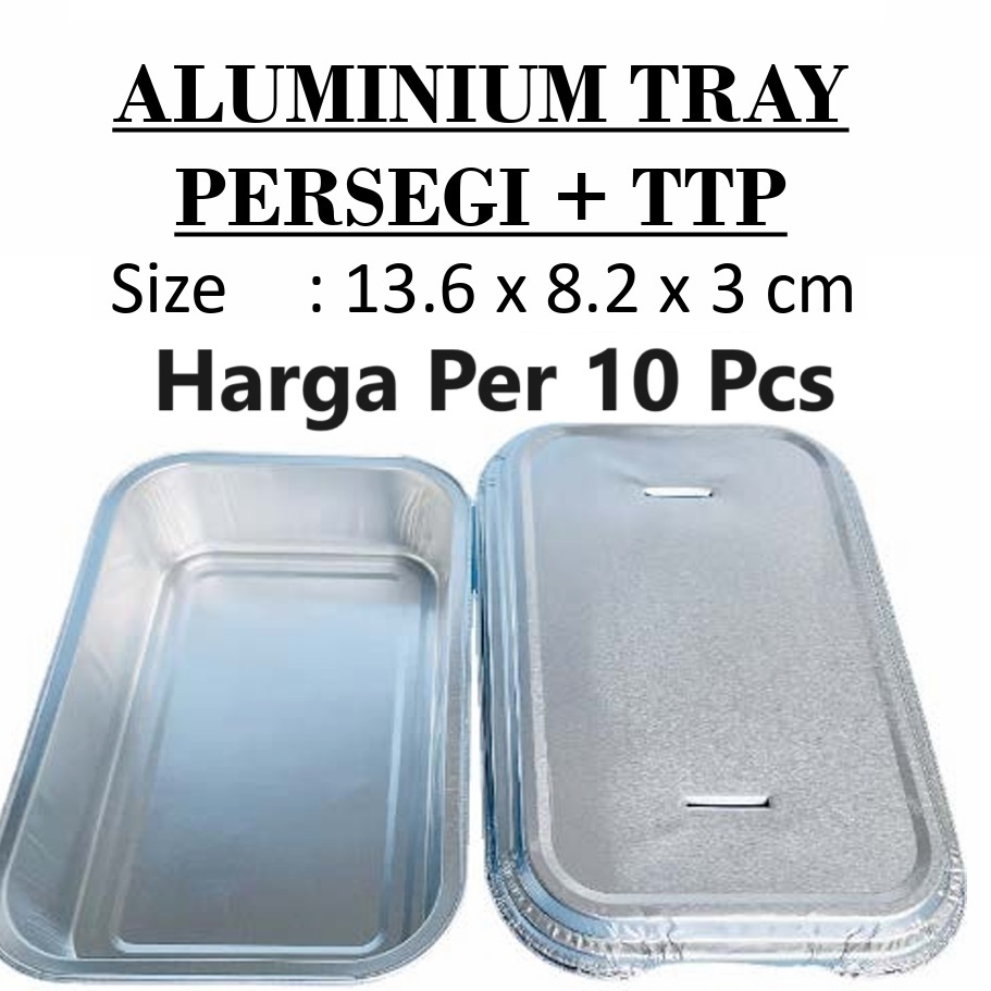 Jual Aluminium Foil Tray + Tutup Cup Wadah Kotak Makan Mika Aluminium 370mL | Shopee Indonesia