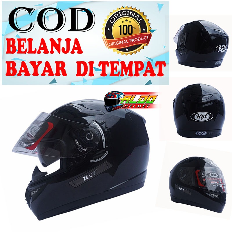 Jual HELM KYT K2 RIDER SOLID BLACK METALIC | KYT K2 RIDER ORIGINAL ...