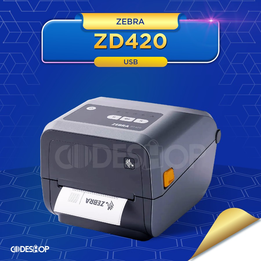 Jual Zebra ZD420 Printer Label Direct Thermal Transfer Barcode Resi ...