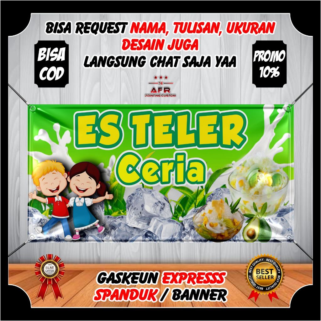 Jual Spanduk Banner Backdrop Es Teler Ceria Viral Kekinian - Banner ...