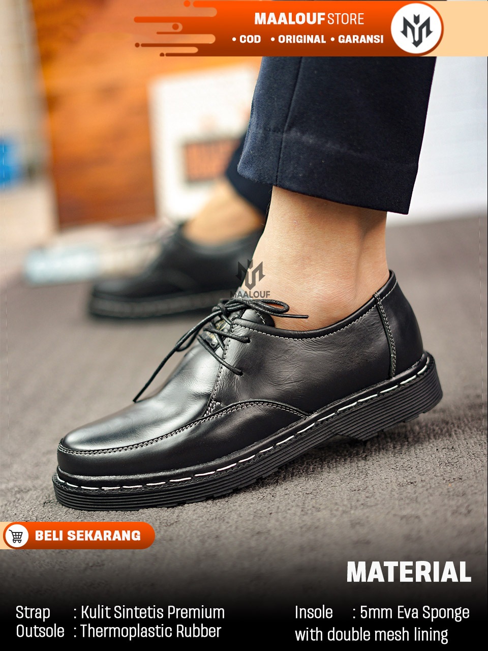 Jual MLF x OSLO - SEPATU PANTOFEL DOCMART KULIT PRIA - LOAFERS KERJA KANTOR DINAS RESMI - SEPATU ...