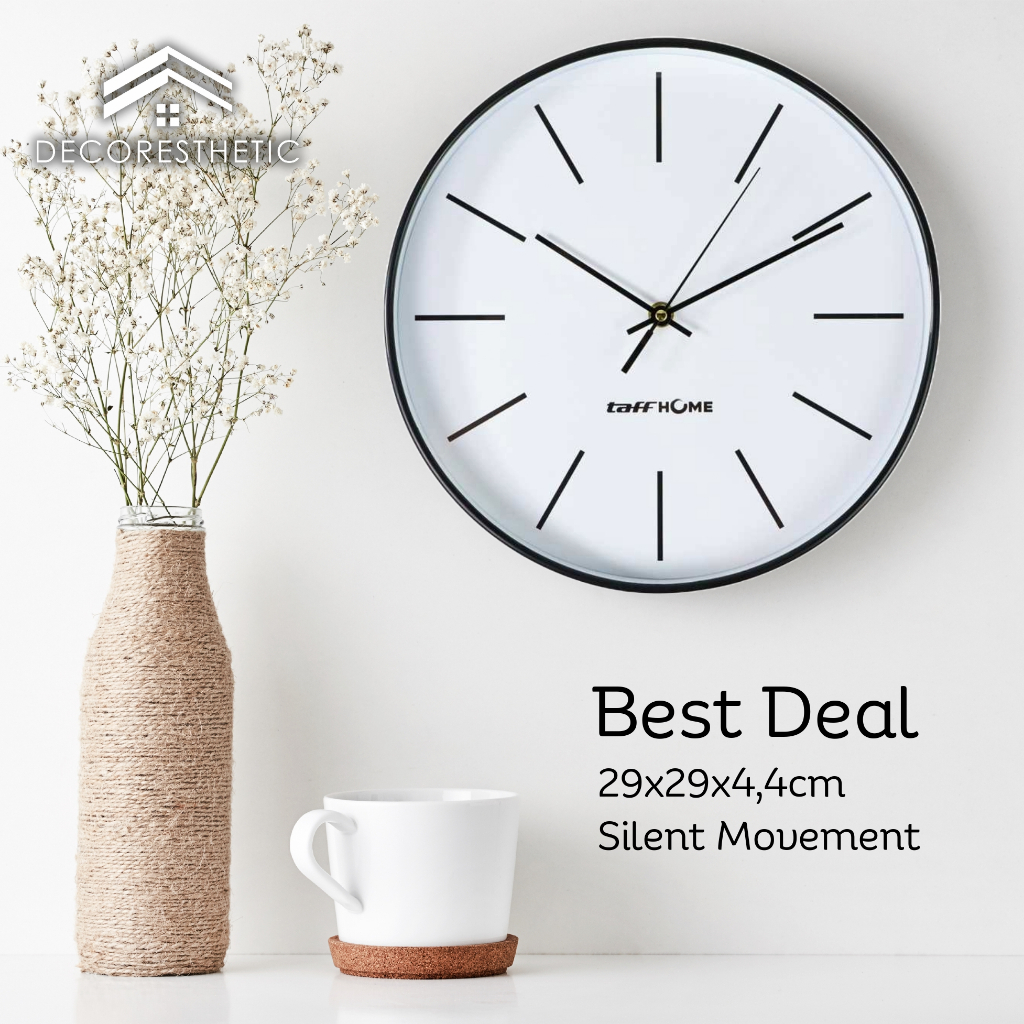 Jual Jam Dinding Analog Senyap Bulat Lingkaran Silent Movement Wall ...