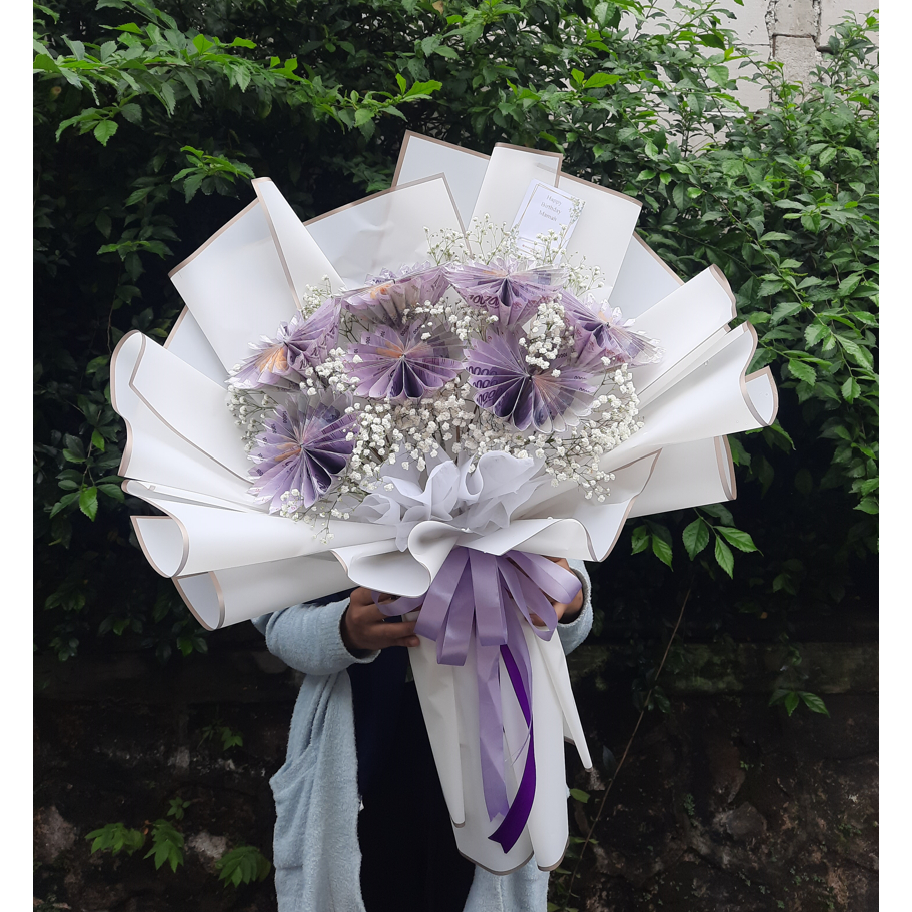 Jual Buket Uang bentuk Bunga / Money Bouquet / Buket wisuda / Buket ...
