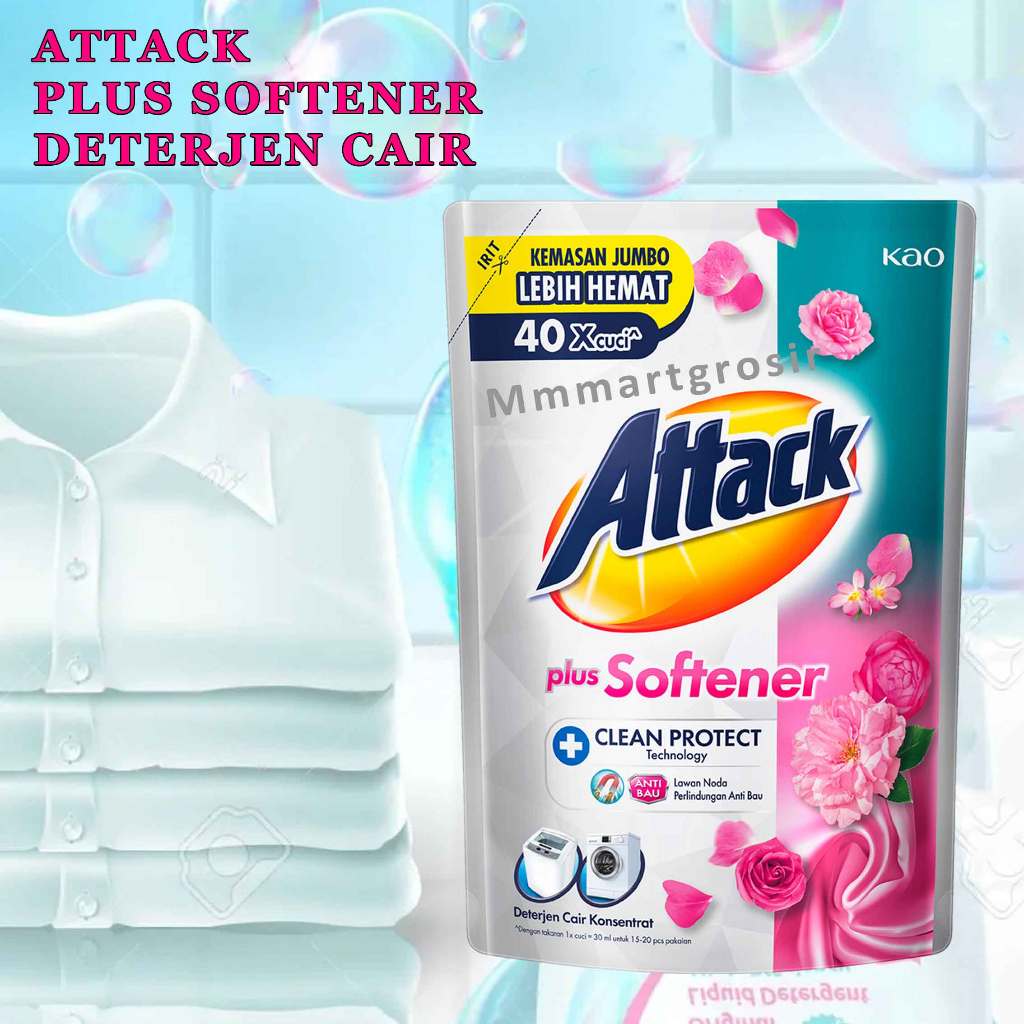Jual Attack Matic / Deterjen Cair Konsentrat / Plus Softener / 1200ml | Shopee Indonesia