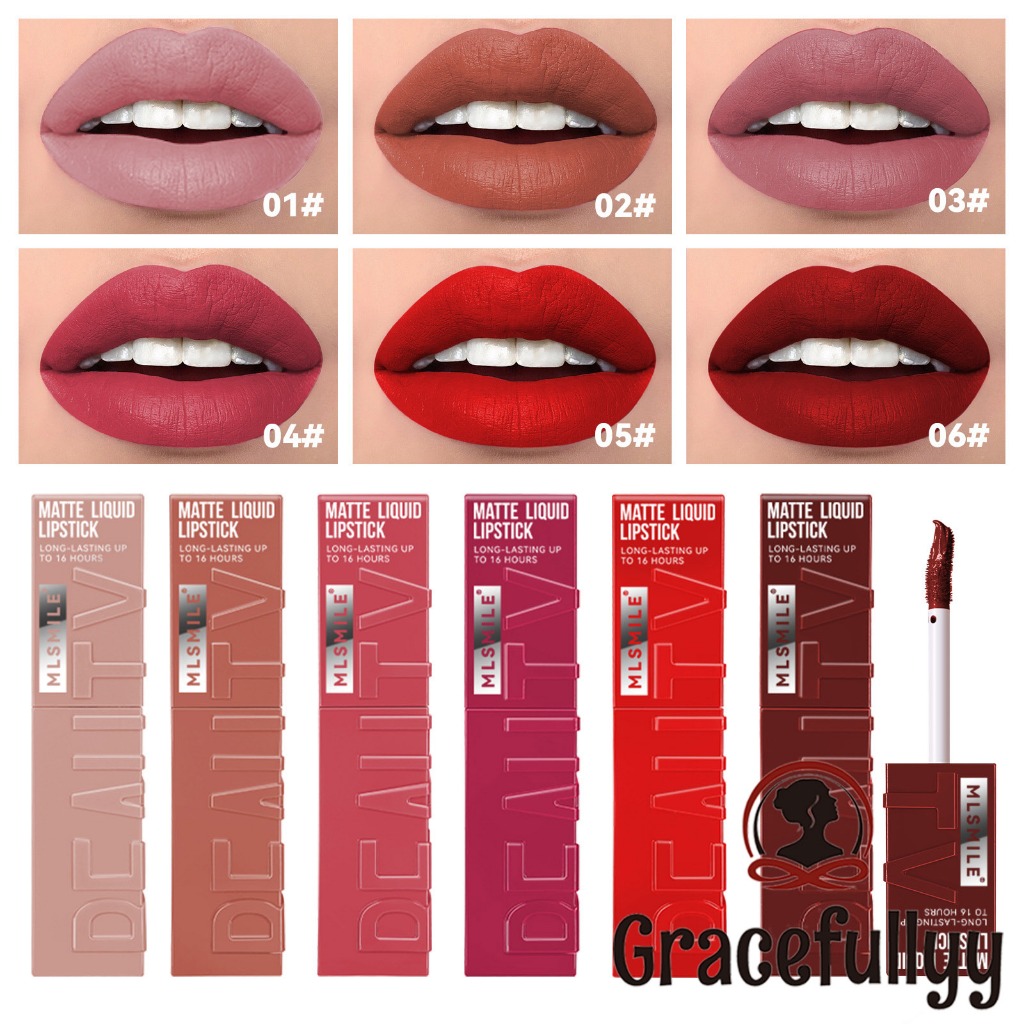 Jual [COD]MLSMILE Lip Gloss Matte Liquid Lipstick Velvet Lip Glaze Long ...