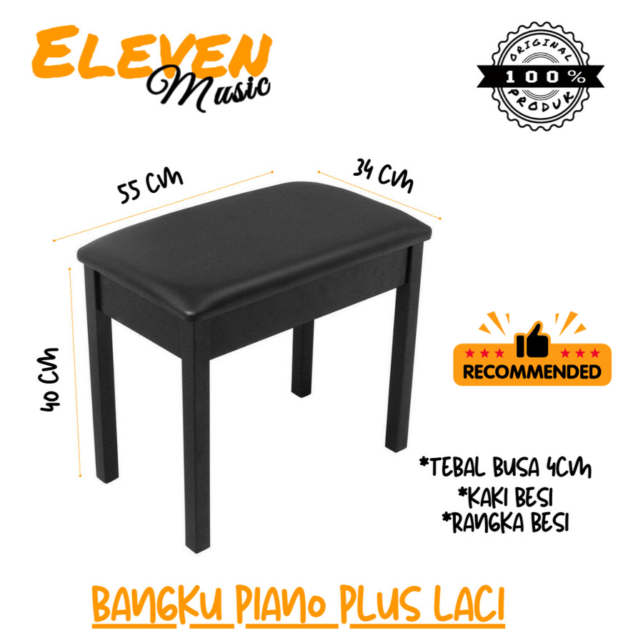 Jual Kursi Piano Bangku Piano Keyboard Bench Piano Plus Laci | Shopee ...