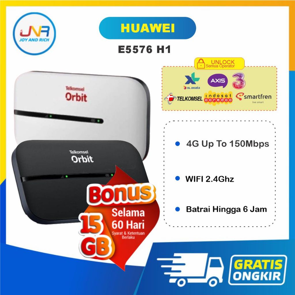 Jual Modem Huawei Telkomsel Brovi 5576 Orbit Mifi H1 Wifi 4G High Speed ...