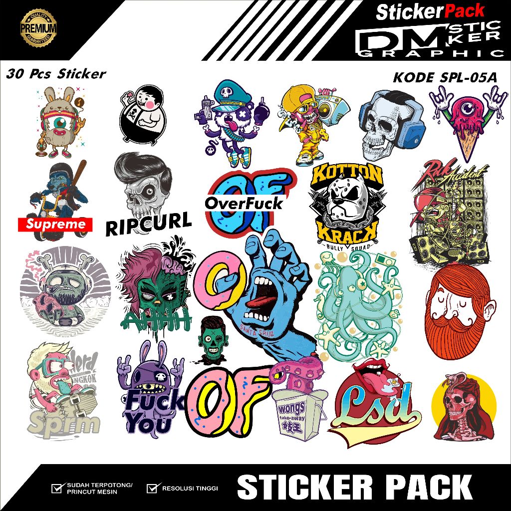 Jual 40 PCS STICKER PACK HYPEBEAST/ STICKER BRAND AESTHETIC/ DEKOR BUKU ...