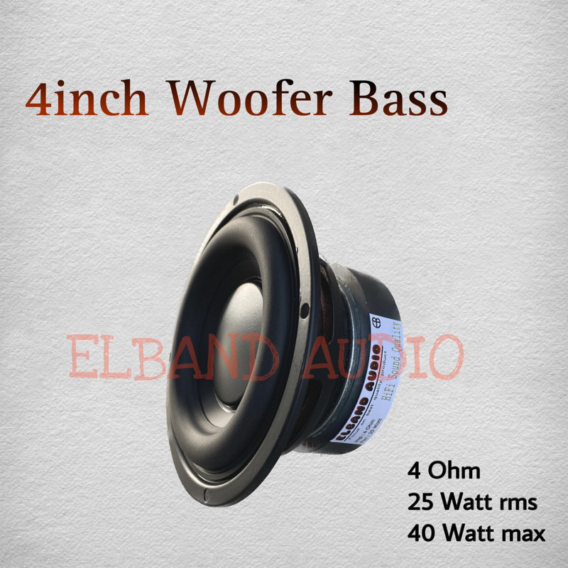 Jual 1pcs Woofer Bass Subwoofer 4inch | 4inch 4Ohm 25Watt rms | Shopee ...