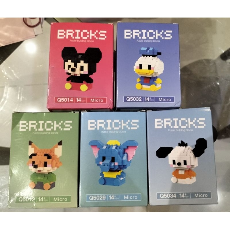 Jual Mainan Balok Susun Disney Mini Blok Karakter Kartun Block Mainan ...