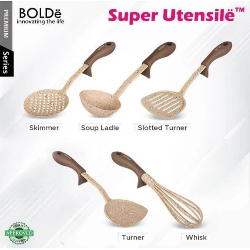 Jual Sendok Masak Spatula BOLDe Super Utensil : Turner,Whisk,Slotted ...