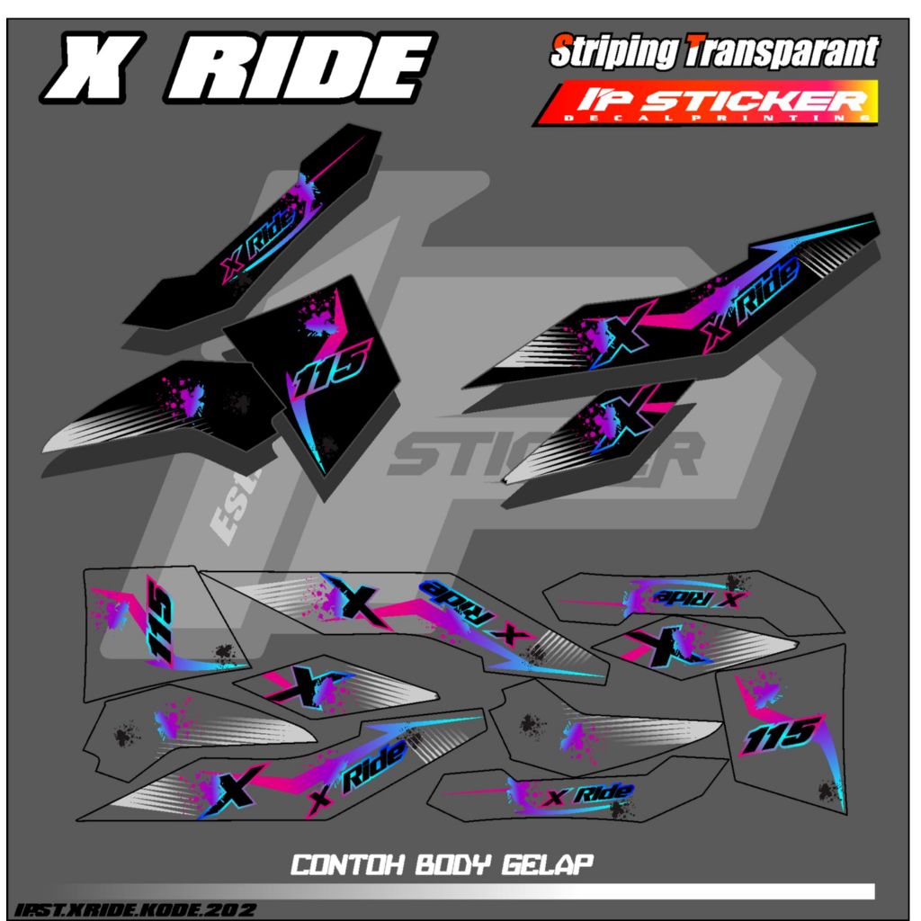 Jual X RIDE(COD) STIKER STRIPING MOTOR YAMAHA X RIDE - STIKER LIST ...