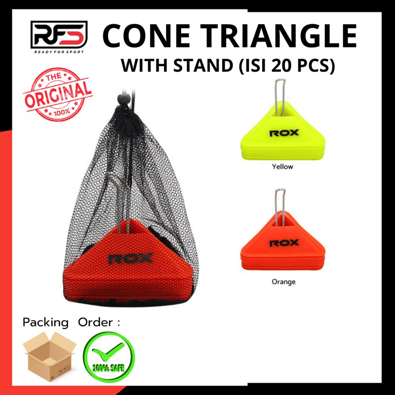 Jual Cone Segitiga Isi 20 Pcs / Cone Triagle With Stand / Cone Mangkok ...