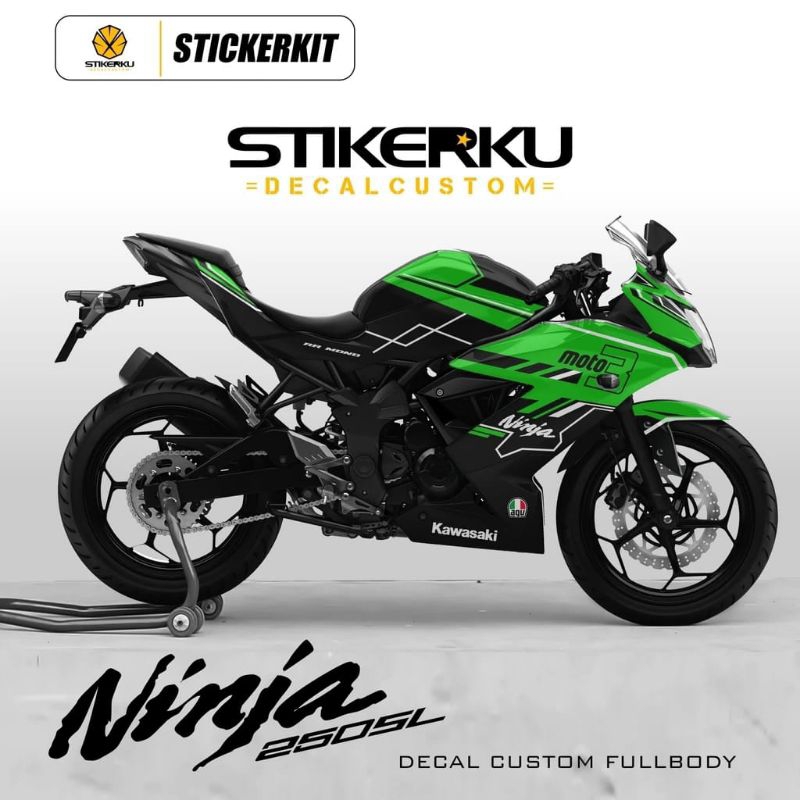 Jual Decal Ninja Mono 250 SL/Striping Stiker Full Body Variasi Motor ...