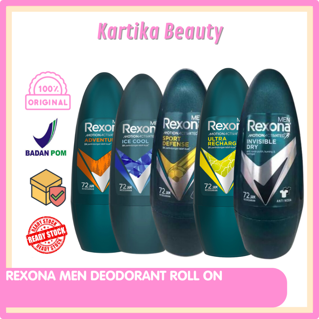 Jual DEODORAN ROL ON PRIA REXONA MEN DEO BADAN LAKI ROLL ON ANTI BAU ...